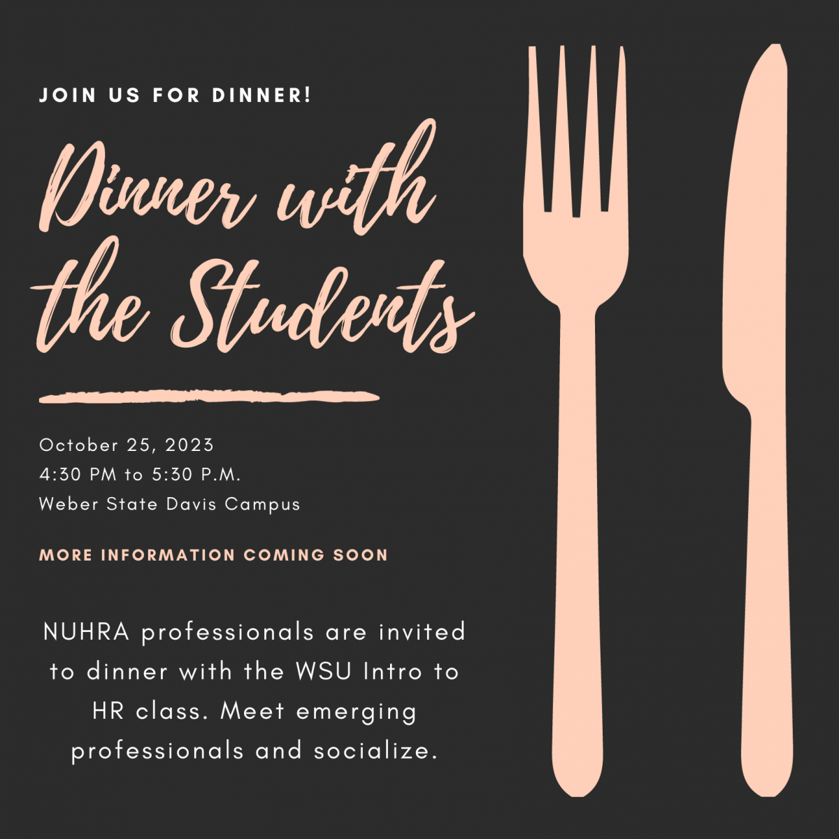 Join Us for Dinner with the Students | SHRM Northern Utah